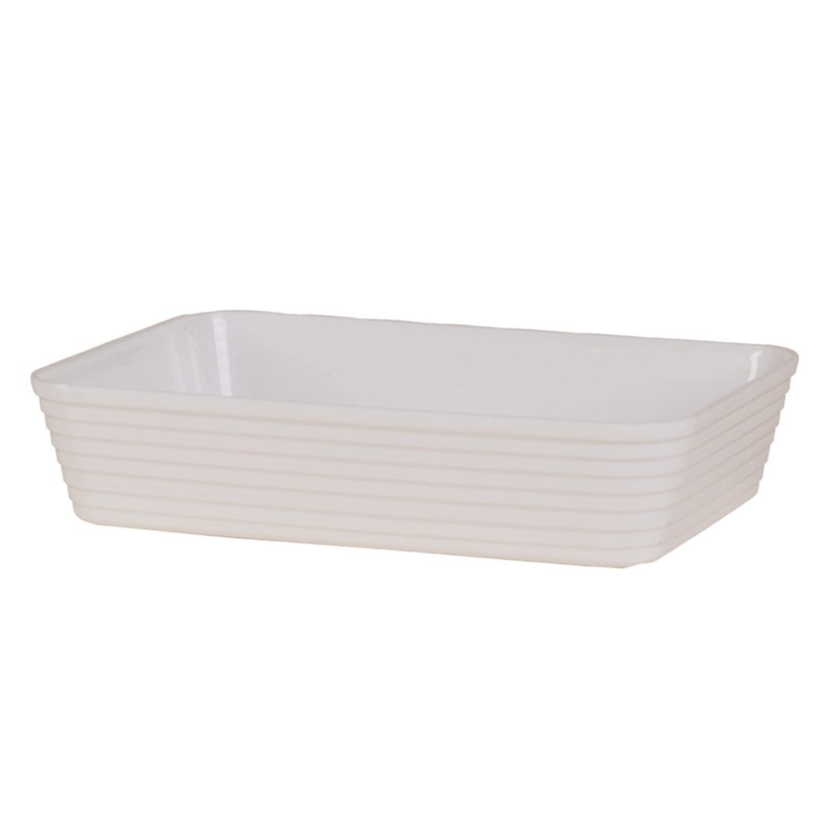 Travessa Retangular com Friso Le Chef Branca 27,5x19x6 Cm Paramount ...