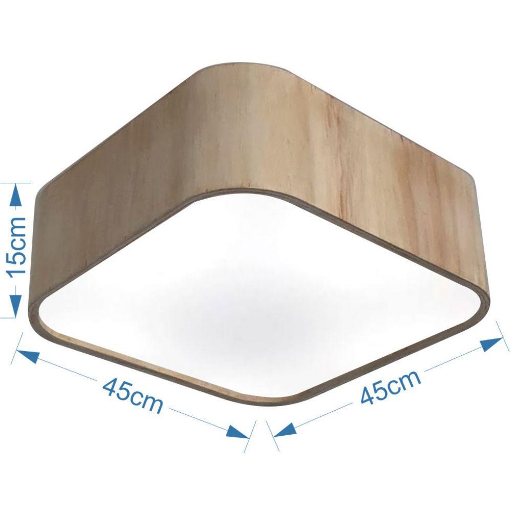 Plafon Gourmet em Madeira Quadrado Sv-3067 Natural | MadeiraMadeira