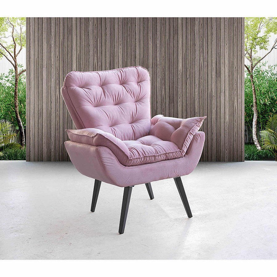 Poltrona Dubai - de Casa Decor e Estofados Cor:rosa:rosa | MadeiraMadeira