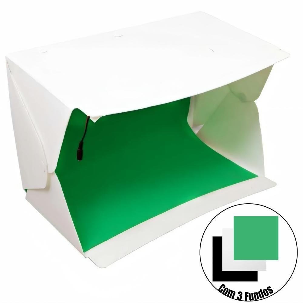 Mini Estúdio Fotográfico P/ Produto Médio Evobox Plus Dobrável ...