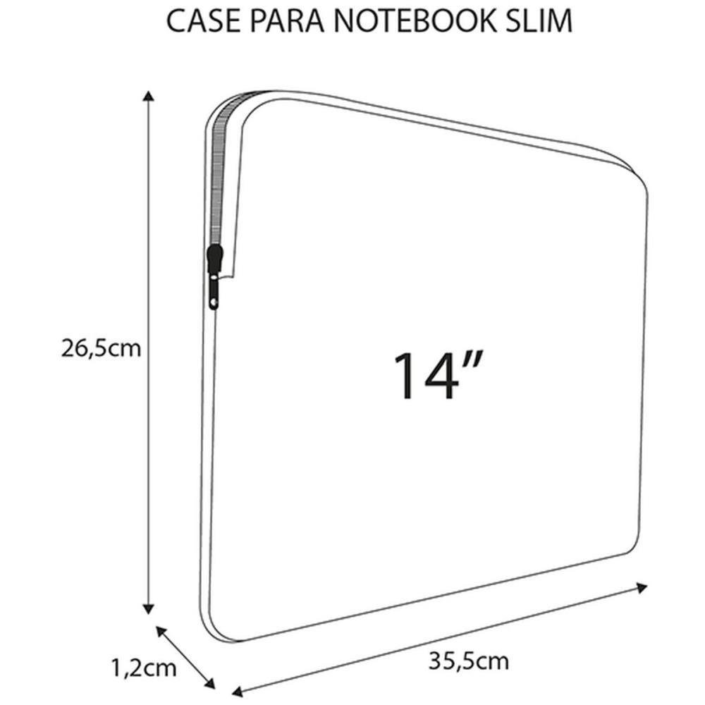Cases para Notebook Neoprene Preto SLIM 14POL. | MadeiraMadeira