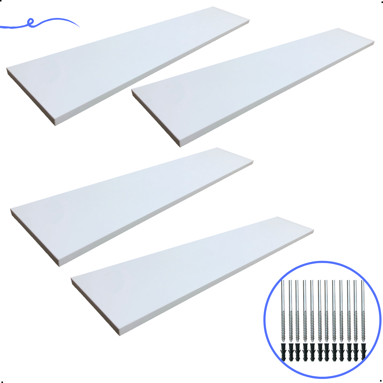 Kit 4 Prateleira Branca 80X15 + Suporte Flutuante Mdf Organizadora ...
