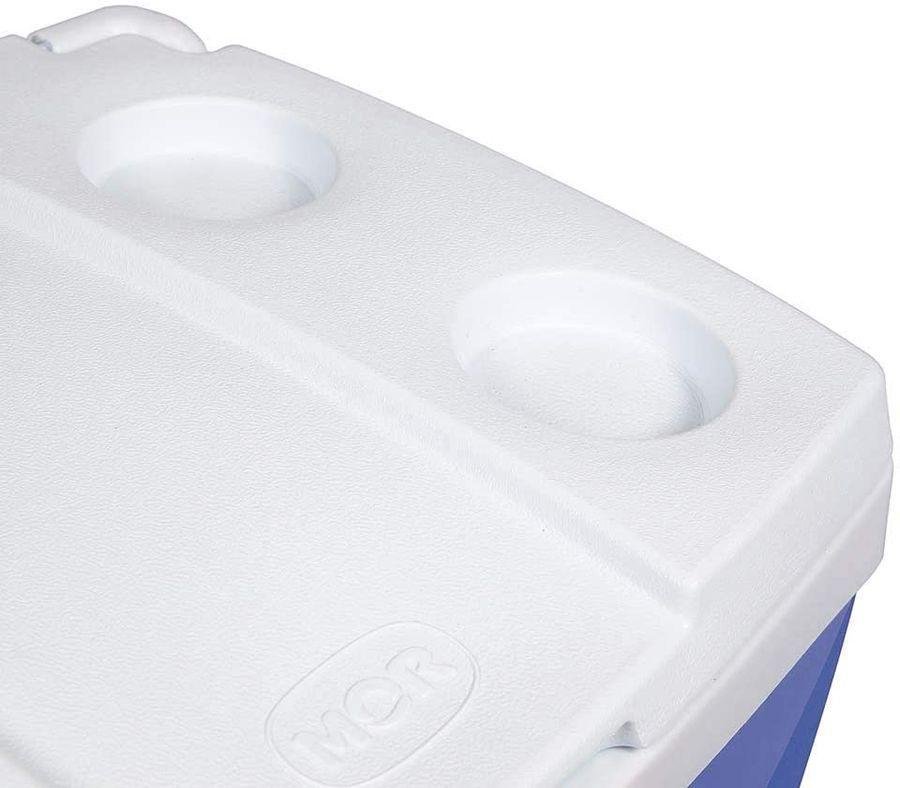 Caixa Térmica Cooler Com Rodinha Porta Copos 42L Azul Mor | MadeiraMadeira