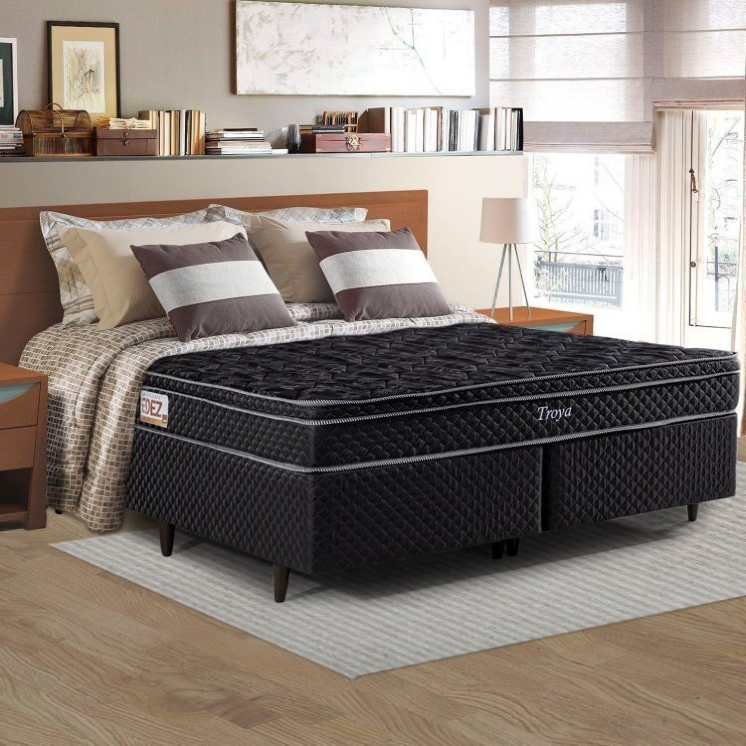 Cama Box Queen com Molas Ensacadas 158x198x20cm Troya Herval ...