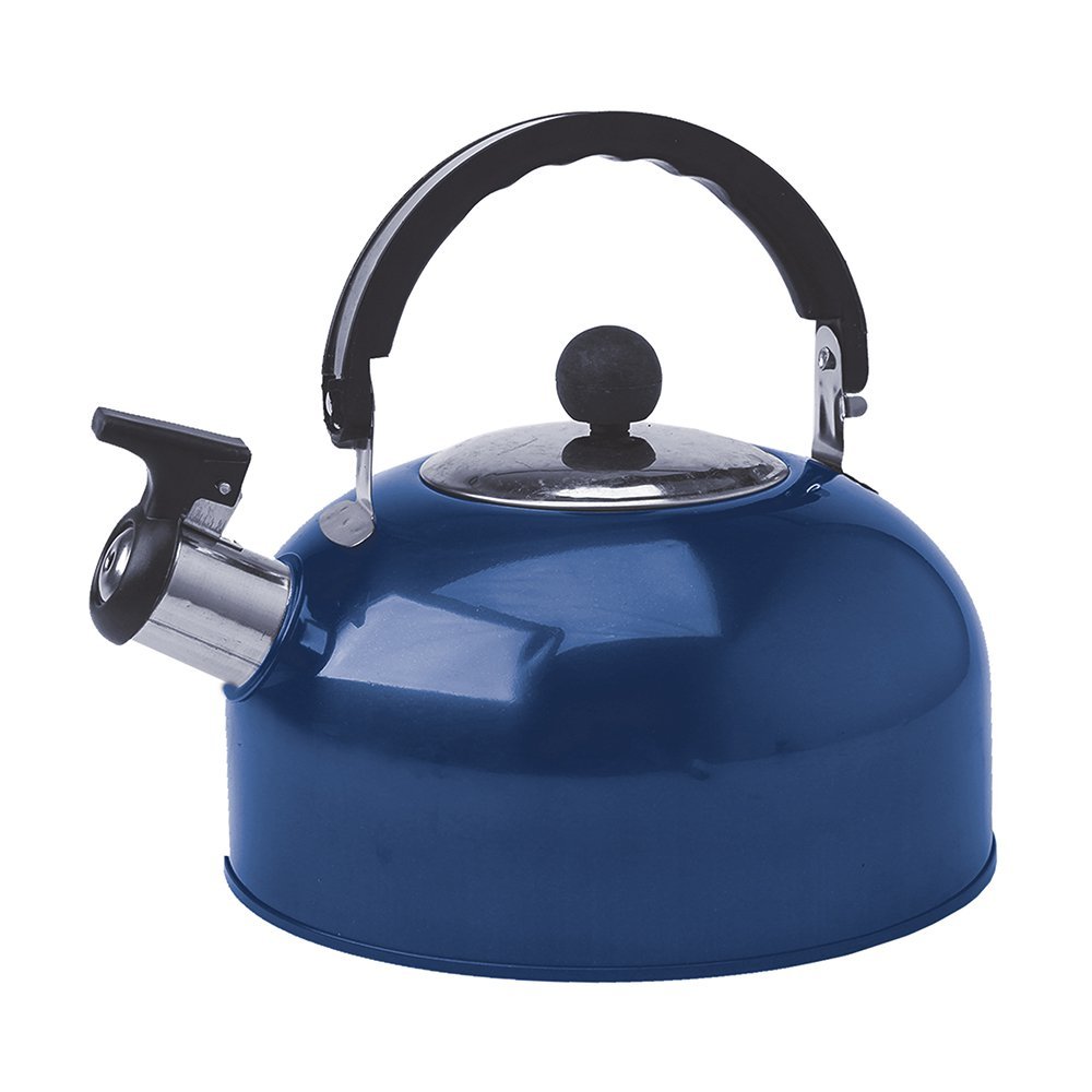 Chaleira Aço Inox Cromada 1,8 Litro Azul | MadeiraMadeira