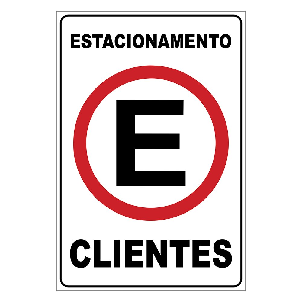 Placa Sinalização Estacionamento Exclusivo para Clientes 20x30cm ...