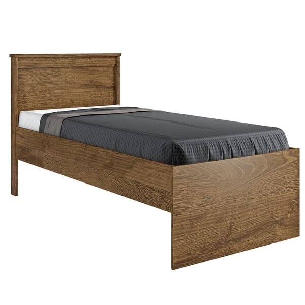 Cama Solteiro Moderna - Zurique-Braúna - Móveis Europa | MadeiraMadeira