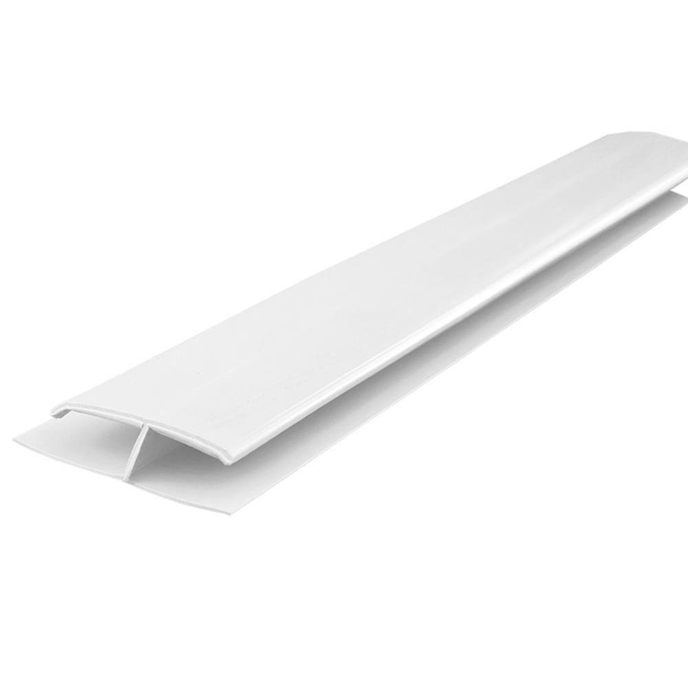 Emenda Rígida Pvc Perfil H 8mmx4,5cmx3m 5 Un Zapinplast - Branco Branco ...