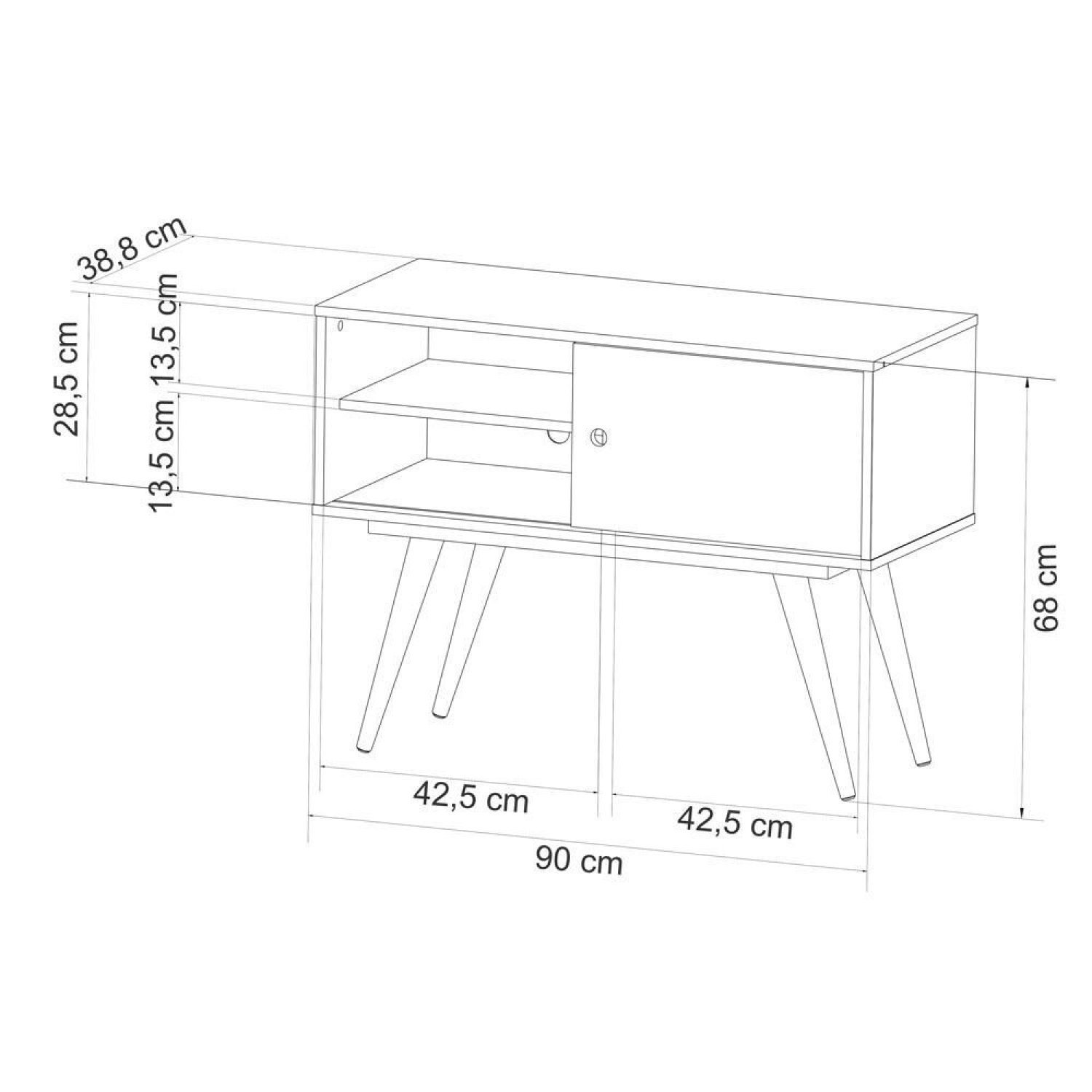 Rack para TV até 32 Polegadas 1 Porta 2 Nichos Retrô 60 Olivar | MadeiraMadeira