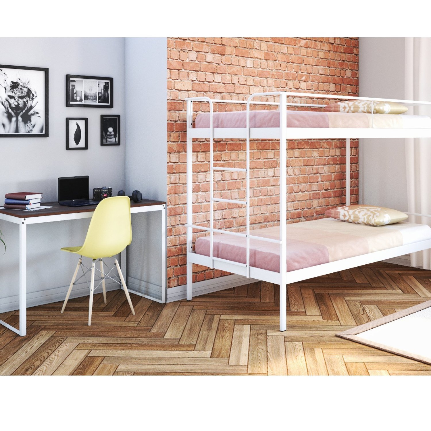 Conjunto para Quarto 1 Beliche e 1 Escrivaninha 135x75cm Completa Casa ...