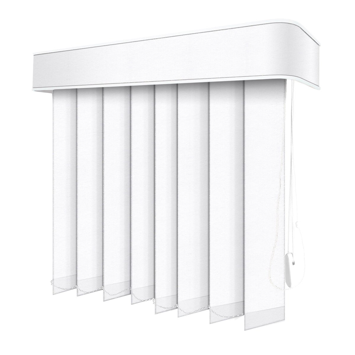 Persiana Vertical Branca - 1,30m Larg X 1,30m Alt - Tecido Blackout - Persianet | MadeiraMadeira