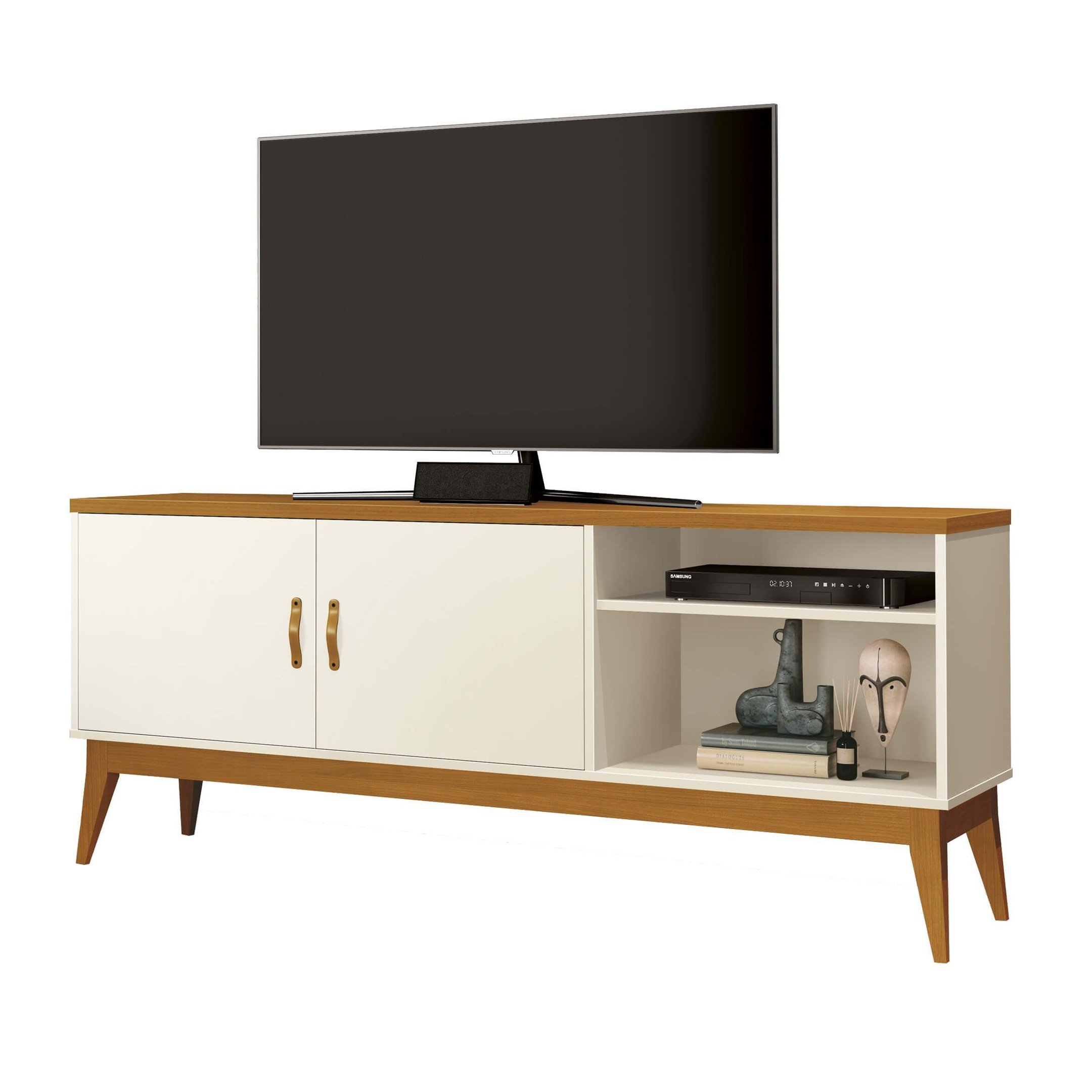 Rack Star para Tv até 60 Polegadas 2 Portas Edn Cor Off White Cedro ...