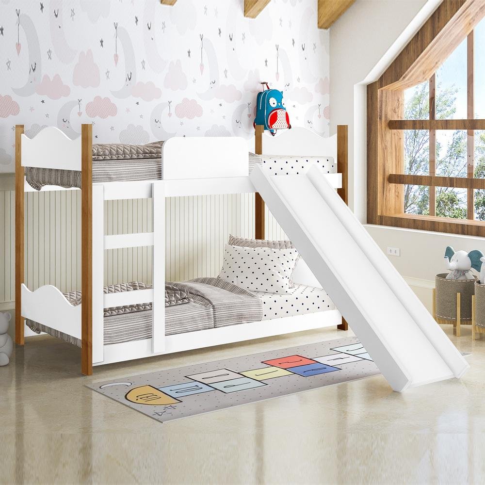Beliche Infantil Com Escorregador Encanto Branco/Grenat Touch ...