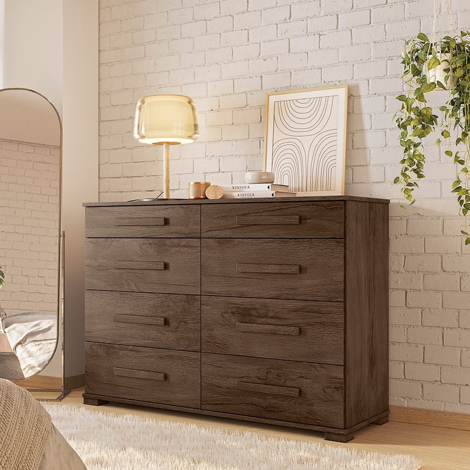 Cômoda 8 Gavetas Samambaia Incabrás | MadeiraMadeira