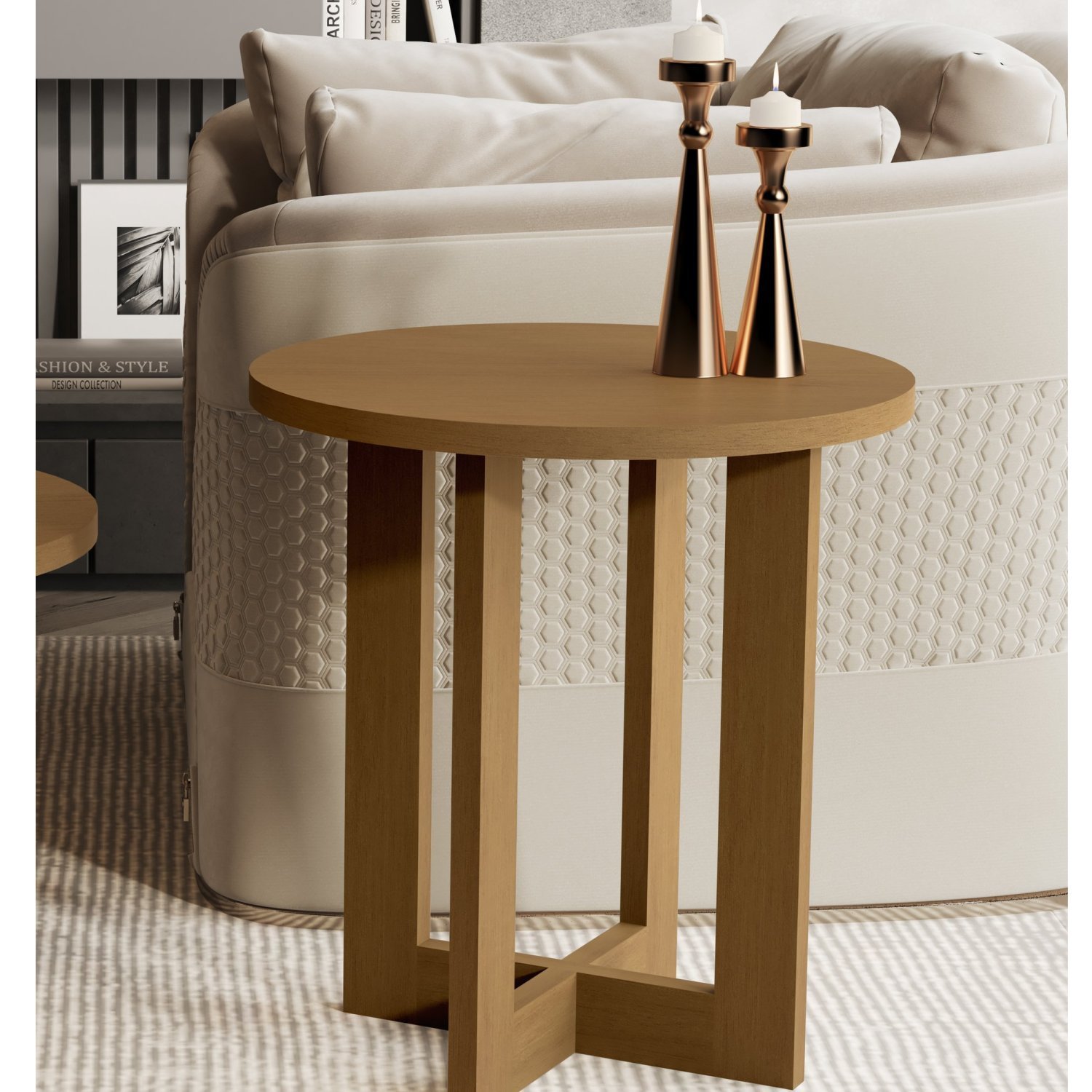 Mesa Lateral Redonda 8002 JB Bechara | MadeiraMadeira