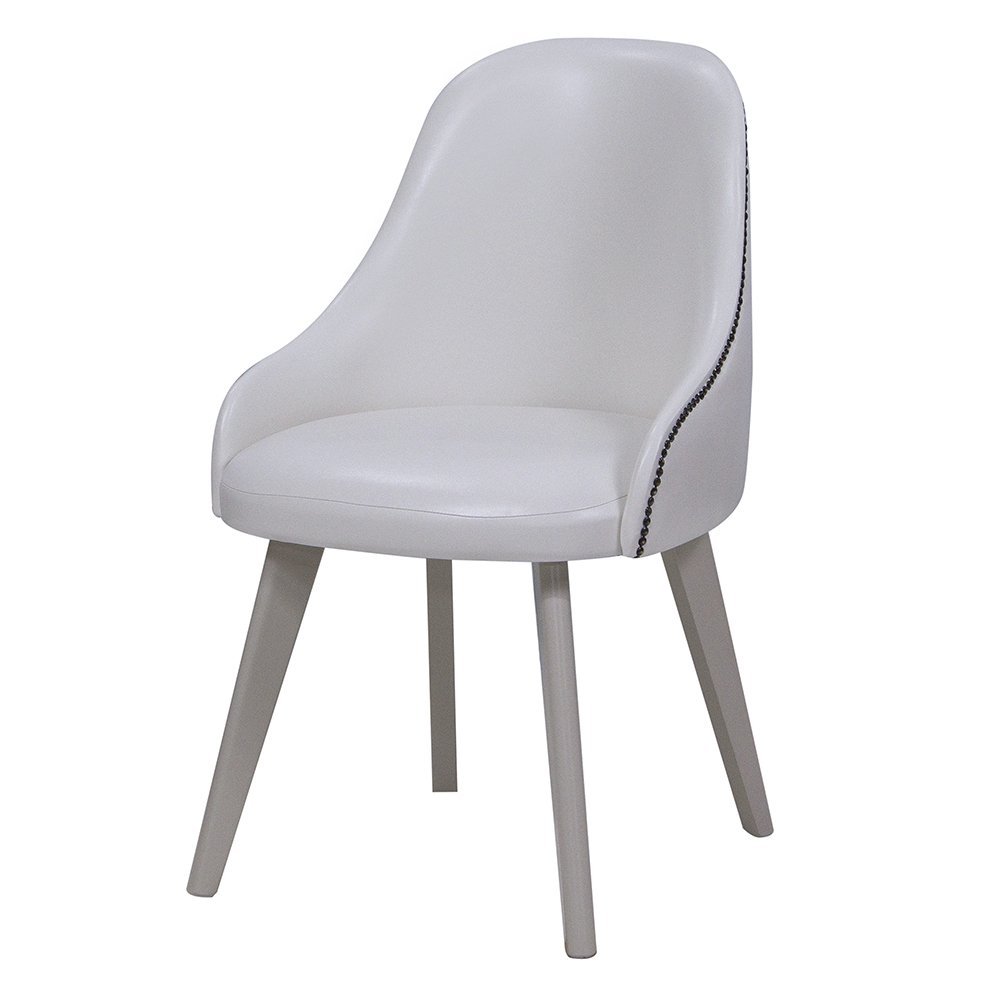 Cadeira Elizabeth Tecido Decortex Capra Branco | MadeiraMadeira