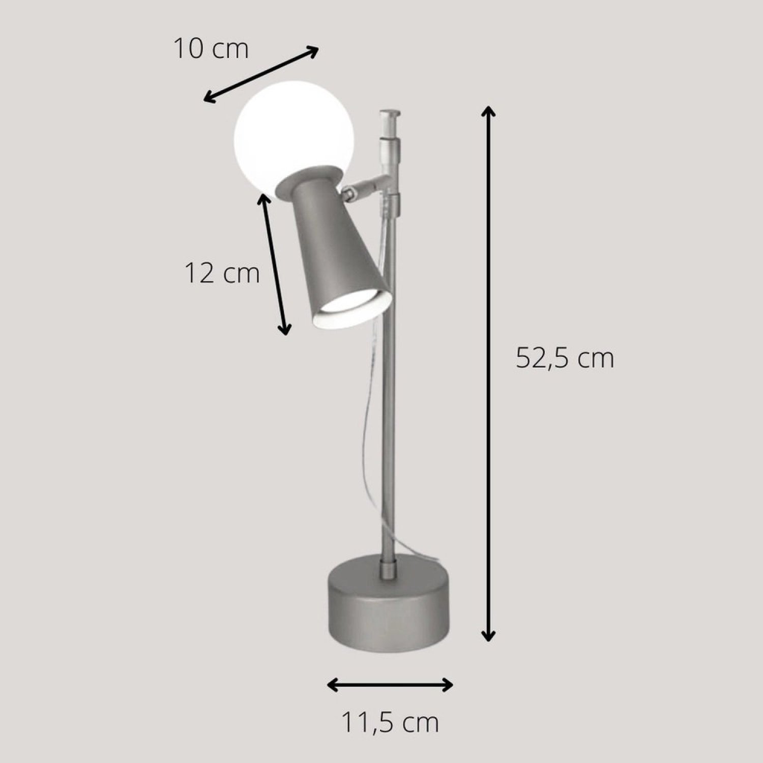 Abajur Pion Globo de Vidro 3500 Prelúdio | MadeiraMadeira