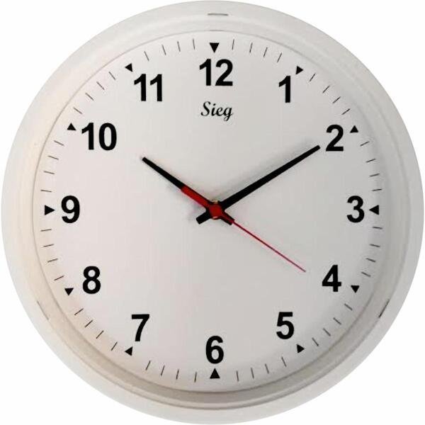 Relógio Redondo Branco Fundo Liso 28Cm | MadeiraMadeira