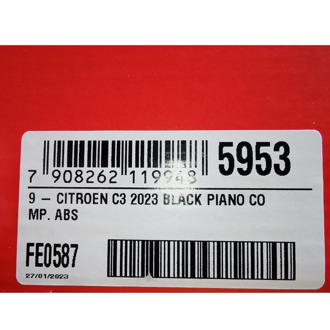 Moldura 2 Din 9 Polegadas Fiamon Citroen C3 2023 Preto | MadeiraMadeira