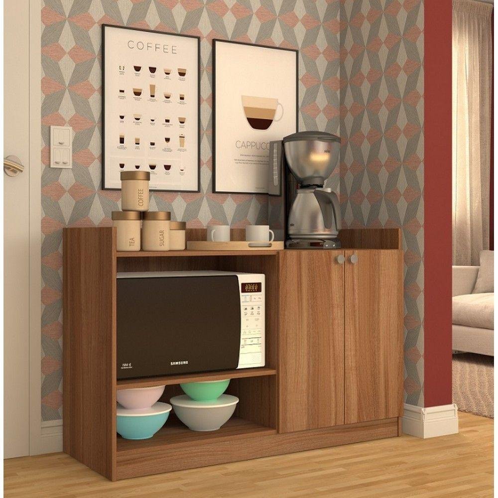 Balcão Microondas Com 2 Portas Nova Mobile Montana | MadeiraMadeira