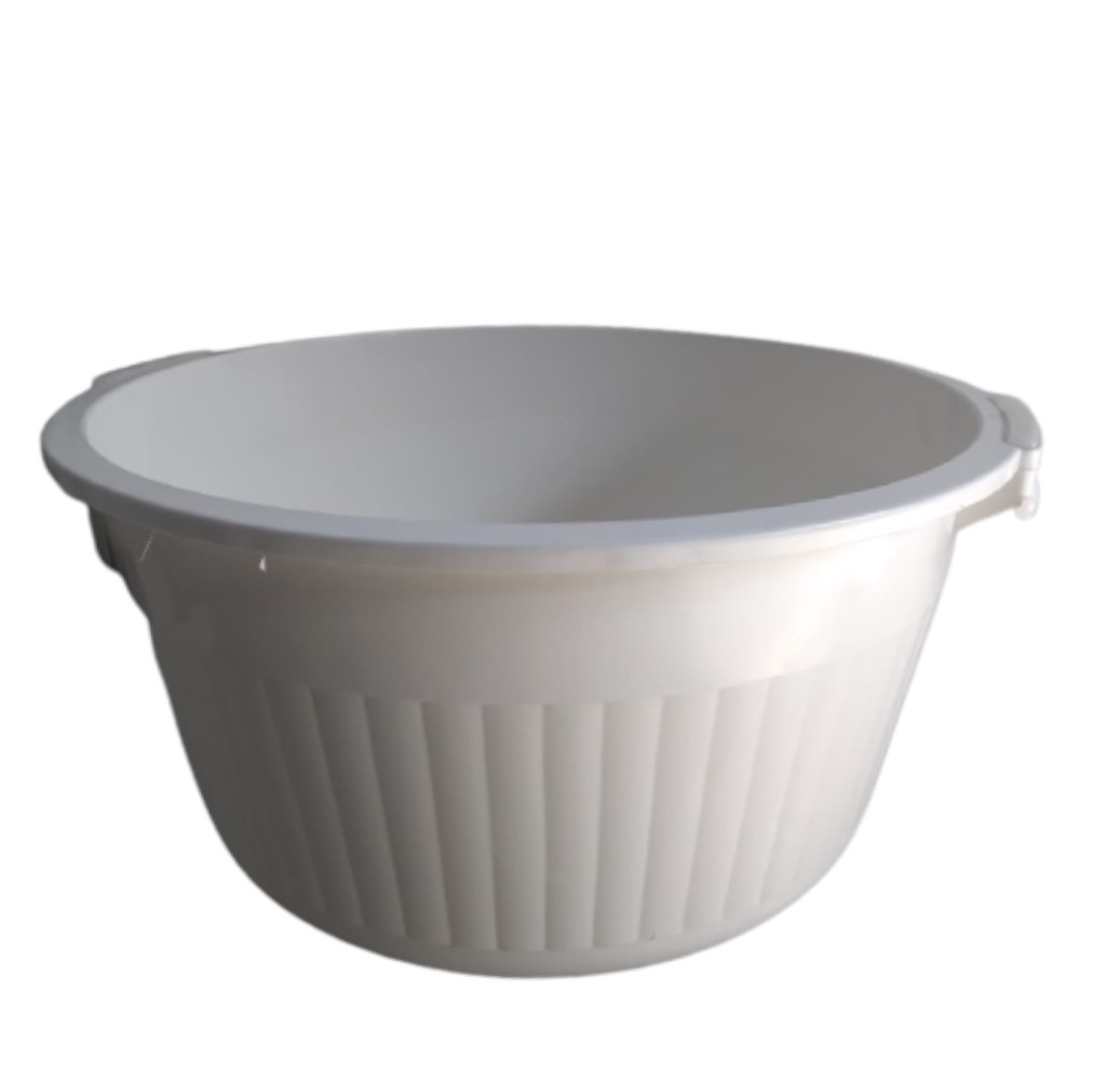 Bacia Plástica Reforçada Branca 45 Litros Profissional | MadeiraMadeira