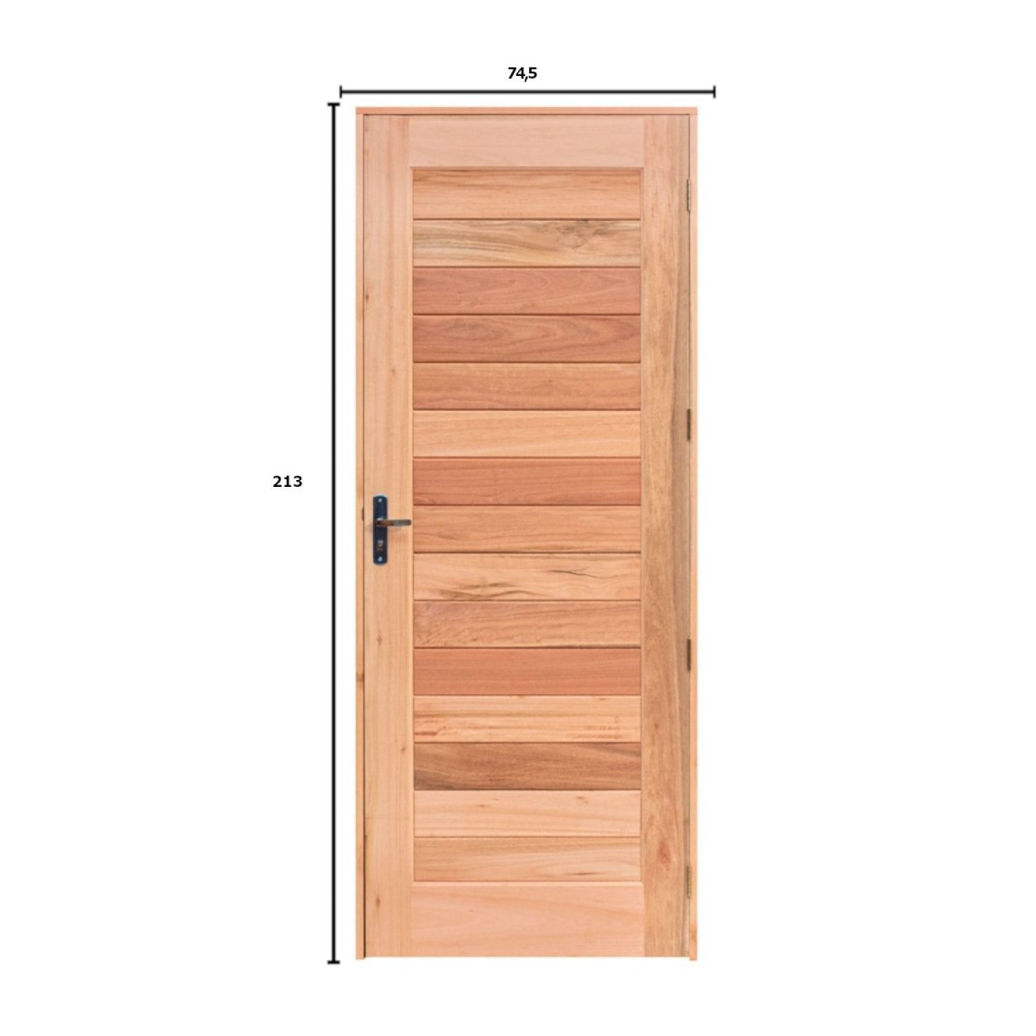 Kit Porta de Madeira 213x74,5cm Batente 12cm PE31 Esel | MadeiraMadeira