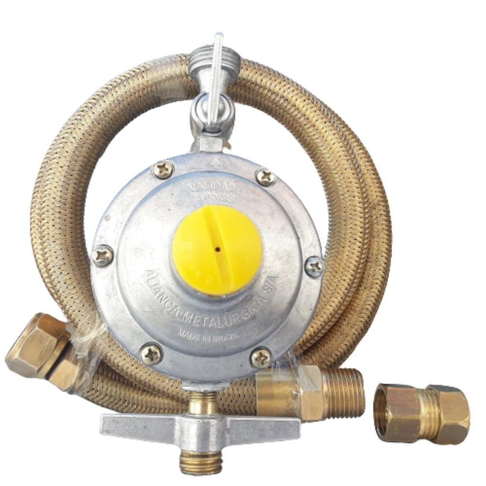 regulador 2kg 506 rosca 1/2 mang tubo fogão embutir 1,5 mts ...