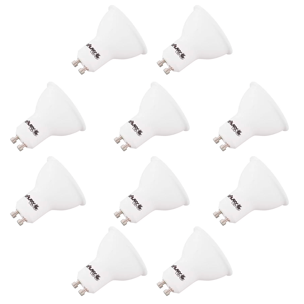 Kit 10 Lâmpadas Led MR16 4,8W Dicroica 4000K Galaxy Bivolt | MadeiraMadeira