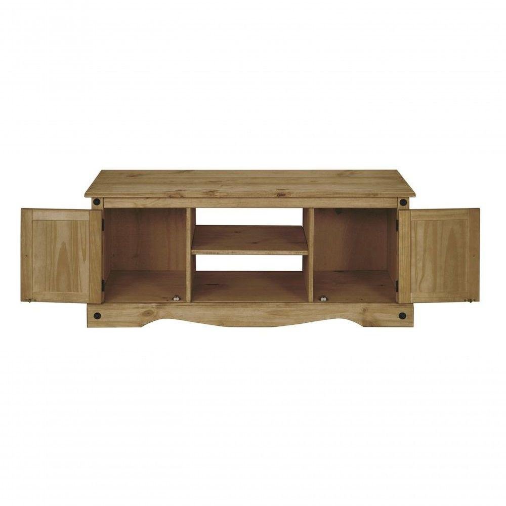 Rack Tv 2 Portas 1 Prateleira em Madeira de Pinus em Cera Cera Classic ...