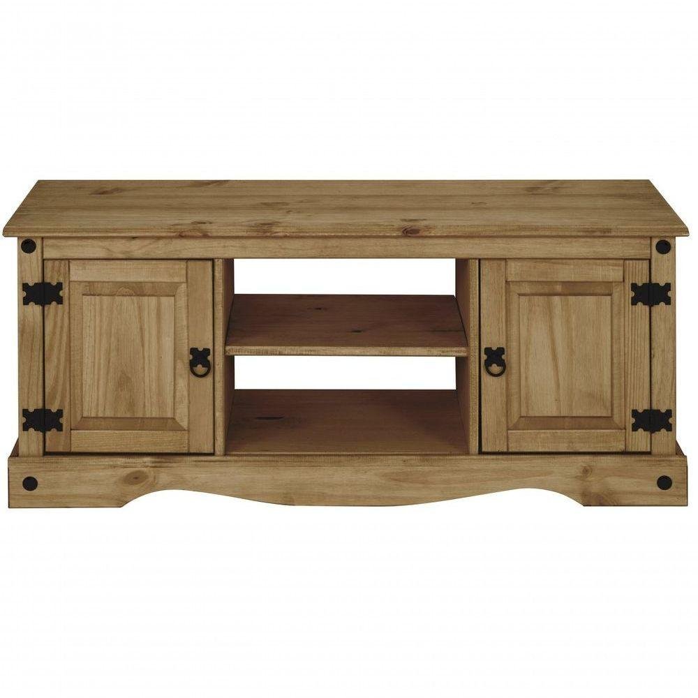 Rack Tv 2 Portas 1 Prateleira em Madeira de Pinus em Cera Cera Classic ...