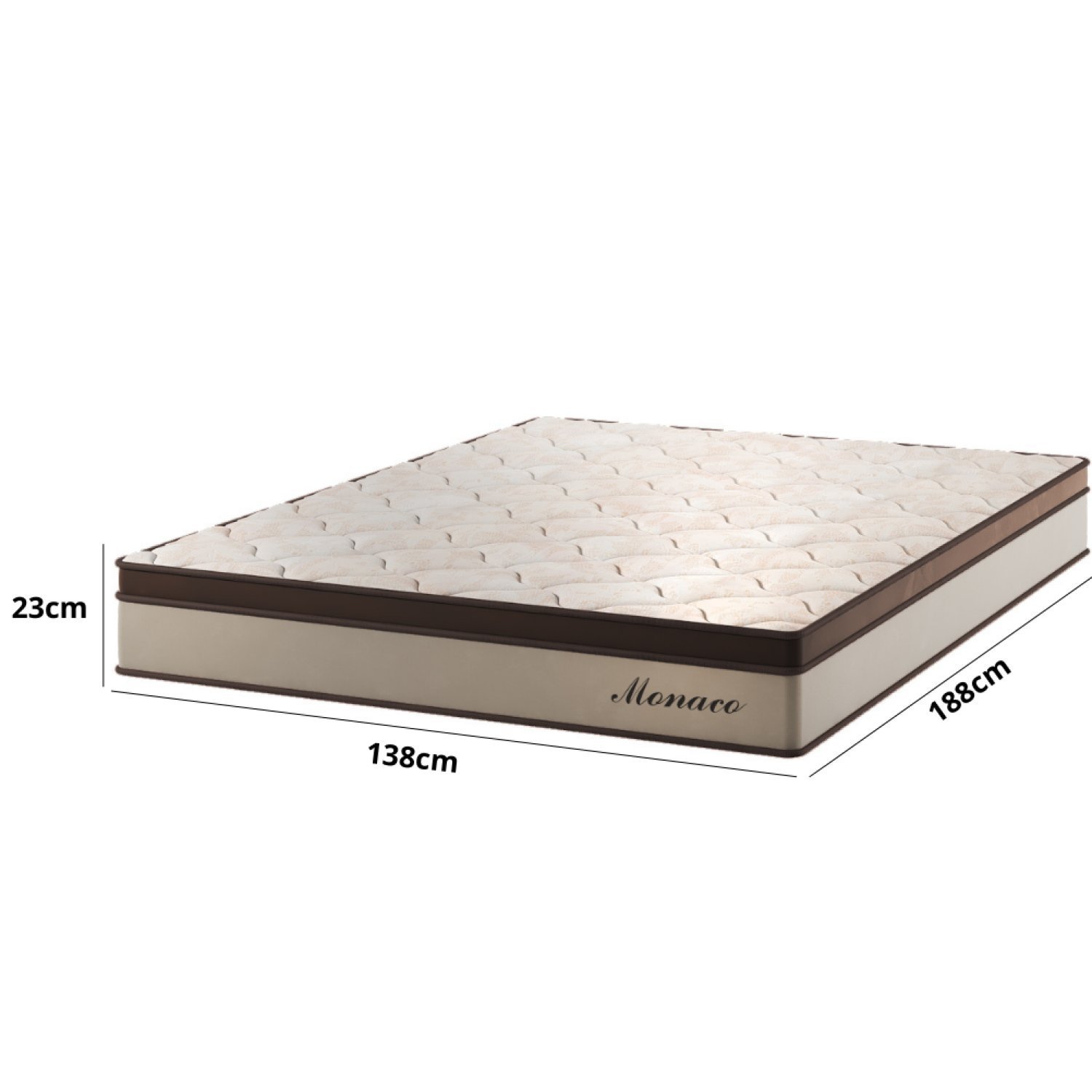 Colchão Casal 23x188x138cm Molas Superlastic Mônaco Viero | MadeiraMadeira