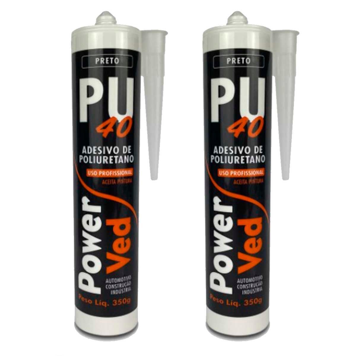2 Pu40 Preto Power Ved Adesivo de Poliuretano Vedação 350G | MadeiraMadeira