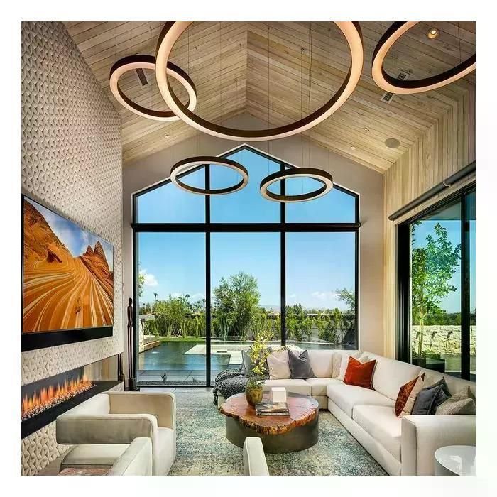 Pendente Fox Lustres 874 Led Redondo 48w Bivolt Ø80x6cm Madeira e Acrílico | MadeiraMadeira