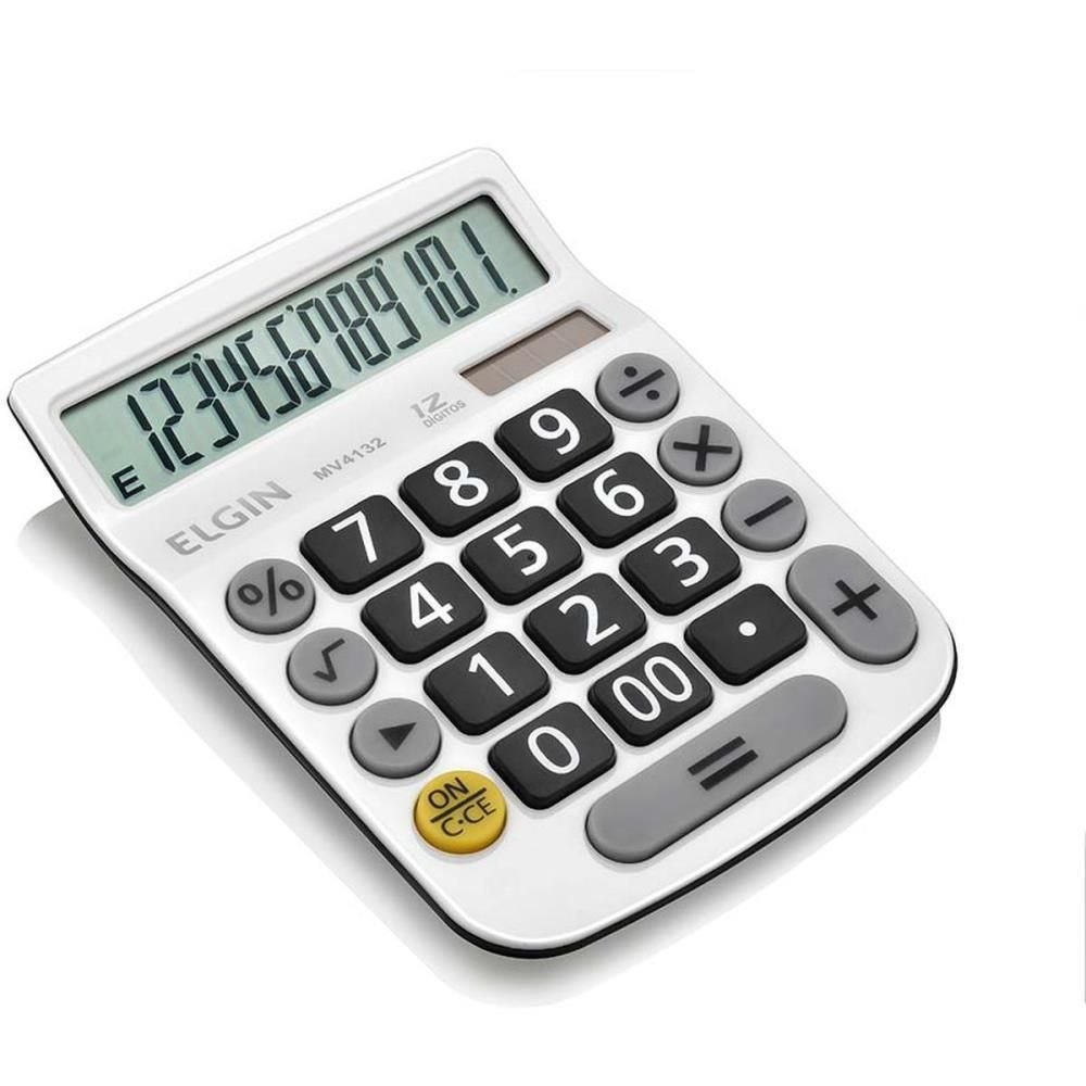 Calculadora de Mesa 12dig.visor Lcd Solar/bat Bran | MadeiraMadeira