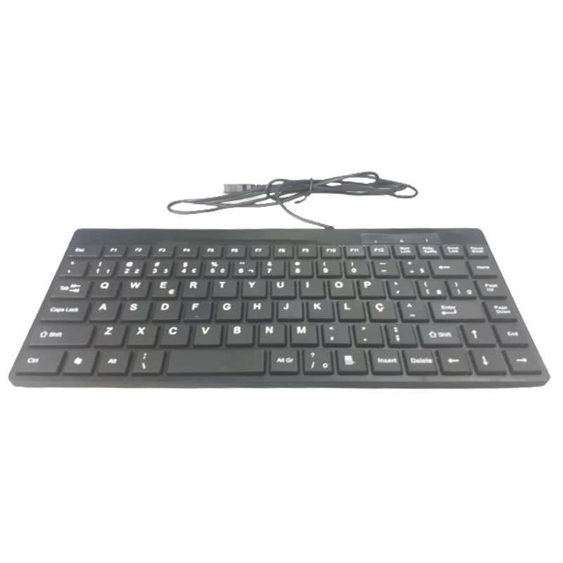 TECLADO USB ELETROCHEAP MINI PRETO 80 TECLAS | MadeiraMadeira