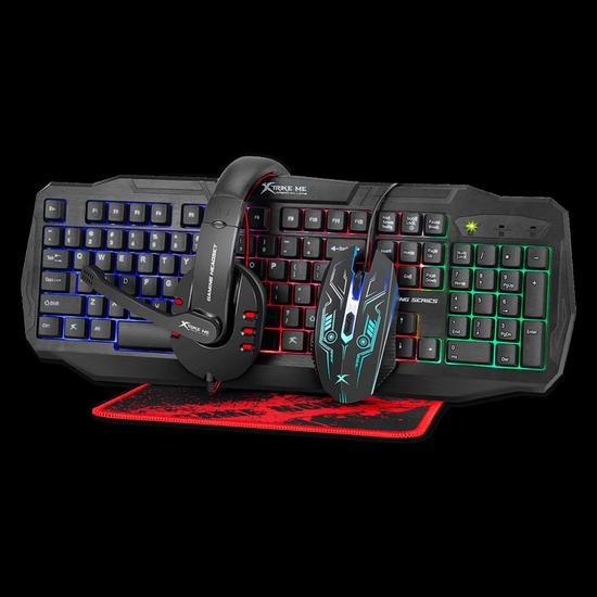 Teclado Kit Gamer Strike Me CM-406 4 Em 1 - Mouse + + Headset ...