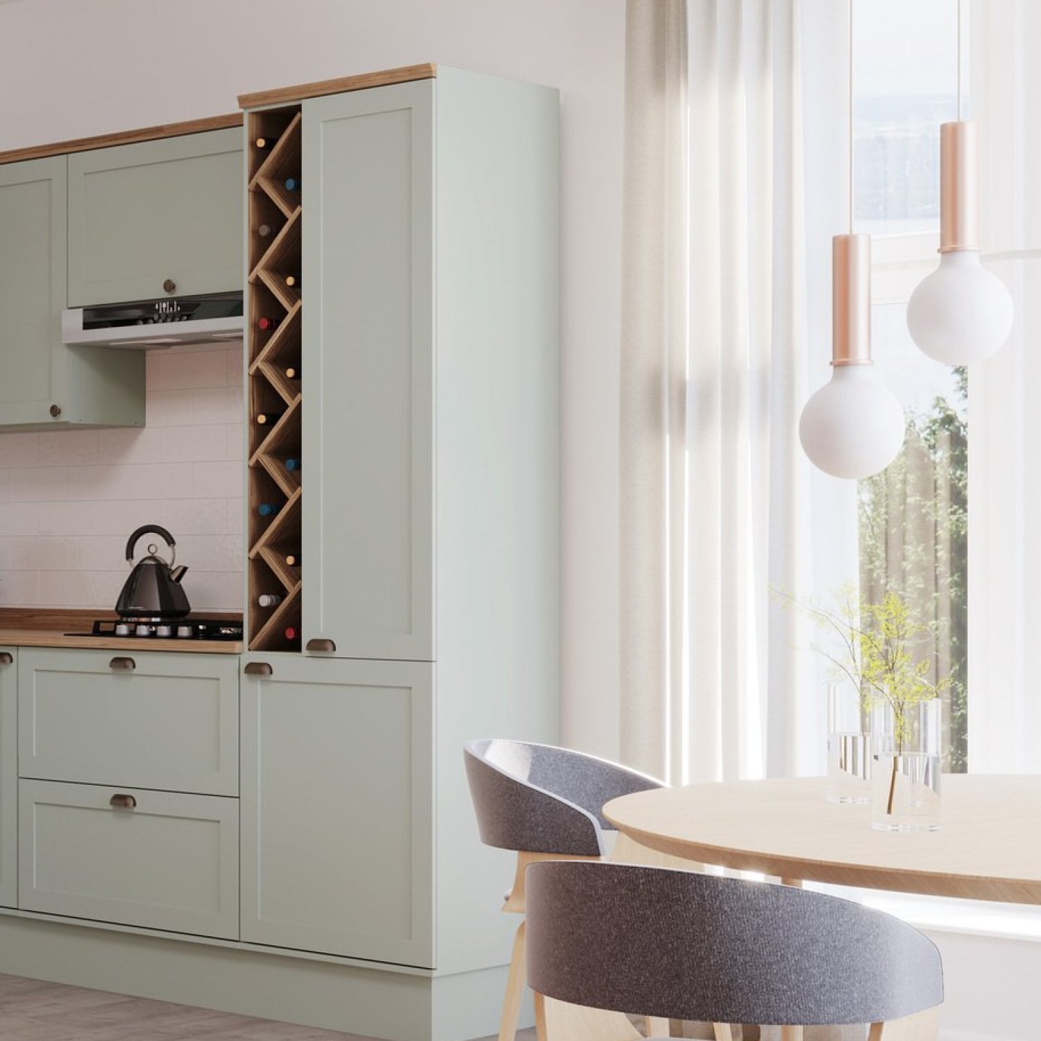 Balcão Paneleiro com Adega 3 Portas Provençal Iluminata Genialflex ...