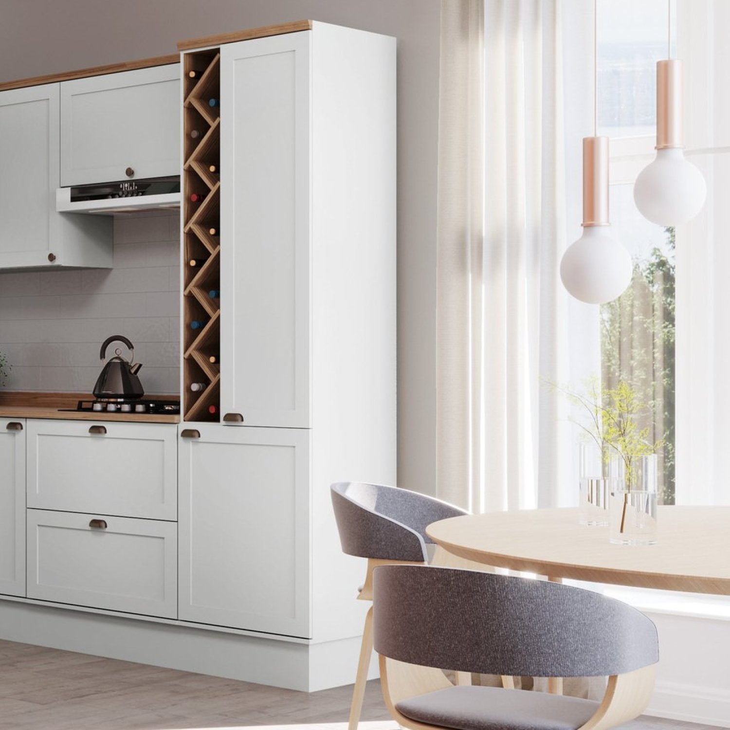 Balcão Paneleiro com Adega 3 Portas Provençal Iluminata Genialflex ...