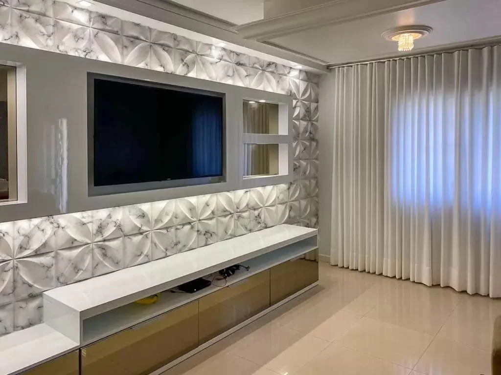 Kit 10 Placas Auto Colante 50x50 Primavera Mármore | MadeiraMadeira