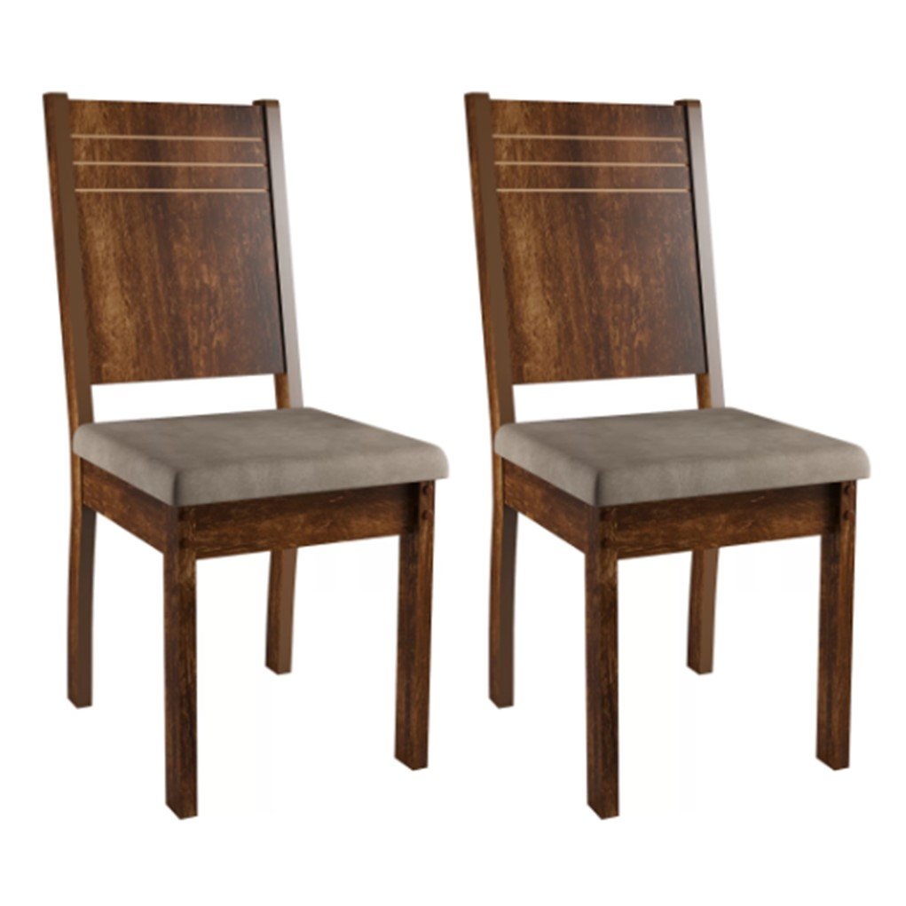 Kit 2 Cadeiras Spazzio Sonetto Móveis | MadeiraMadeira