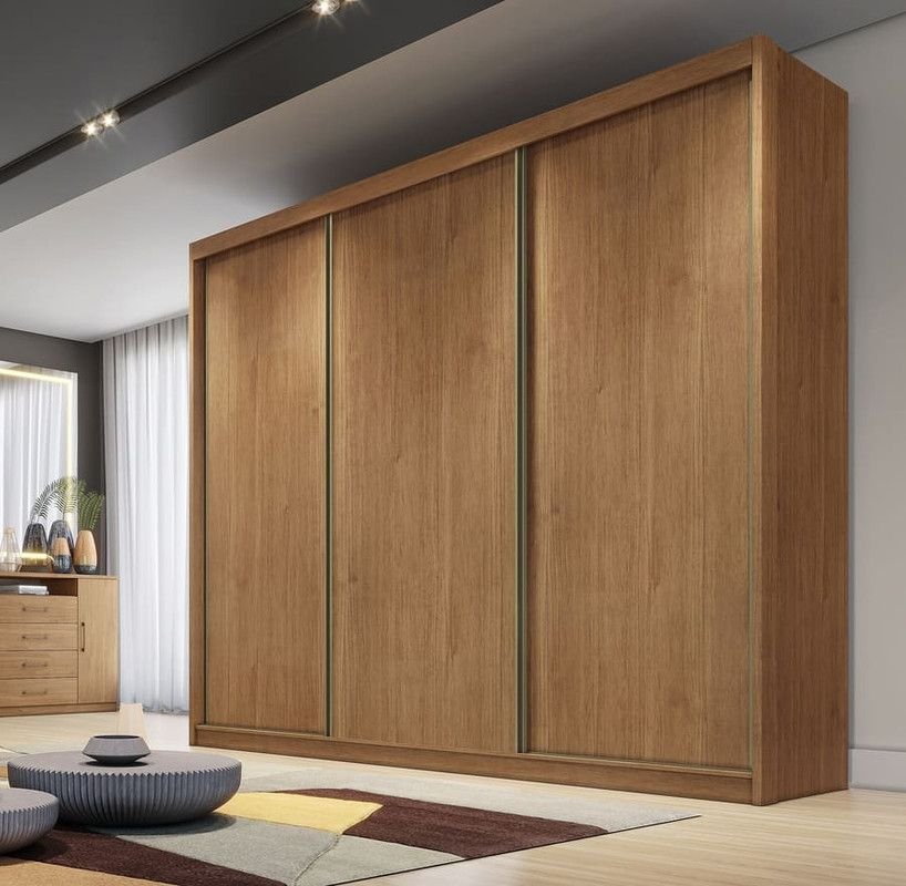 Guarda Roupa Casal 3 Portas 4 Gavetas - Londres-cumaru - Móveis Novo ...