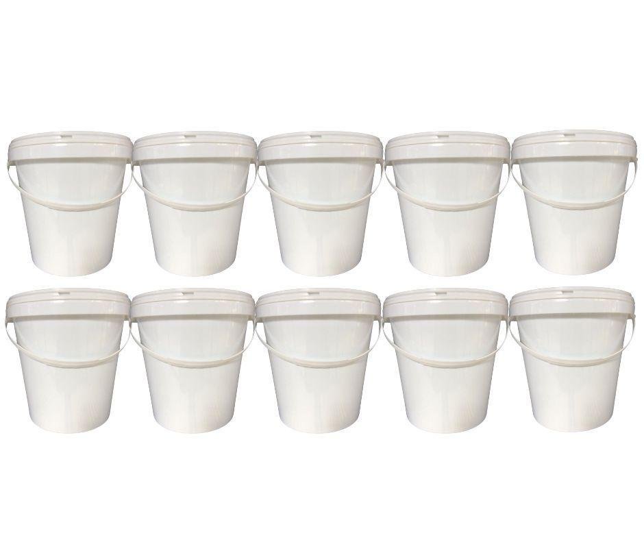 Balde com Tampa Lacre 3.6l com Tampa 10 Pçs | MadeiraMadeira