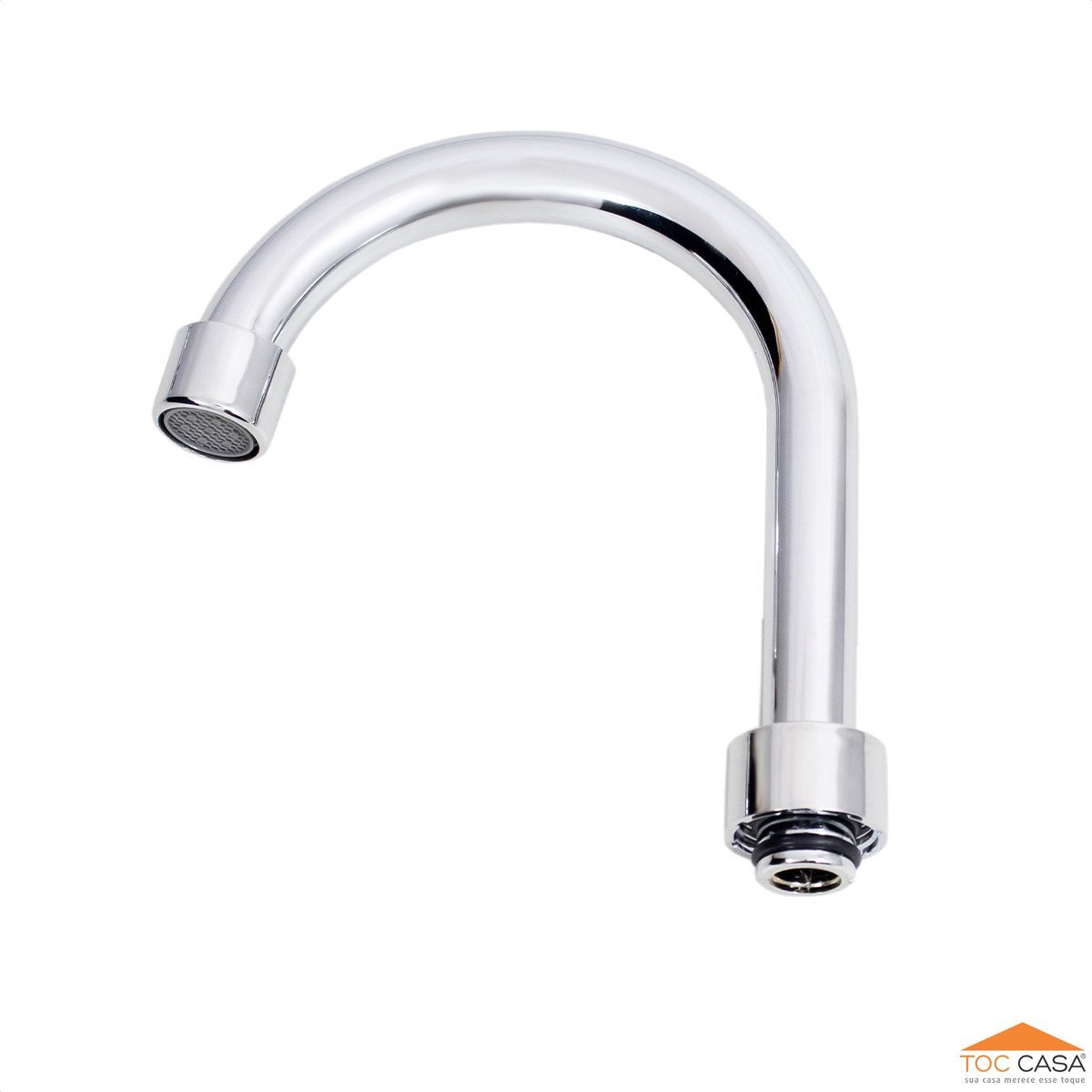 Tubo Bica Torneira Lavatório Arejador Fixo Inox Cromado | MadeiraMadeira