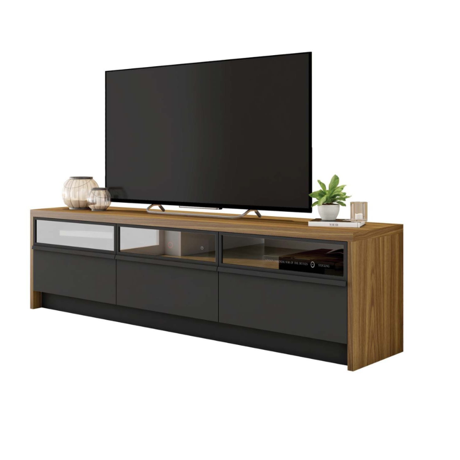 Rack para TV até 75 Polegadas 3 Gavetas Vectro Caemmun | MadeiraMadeira