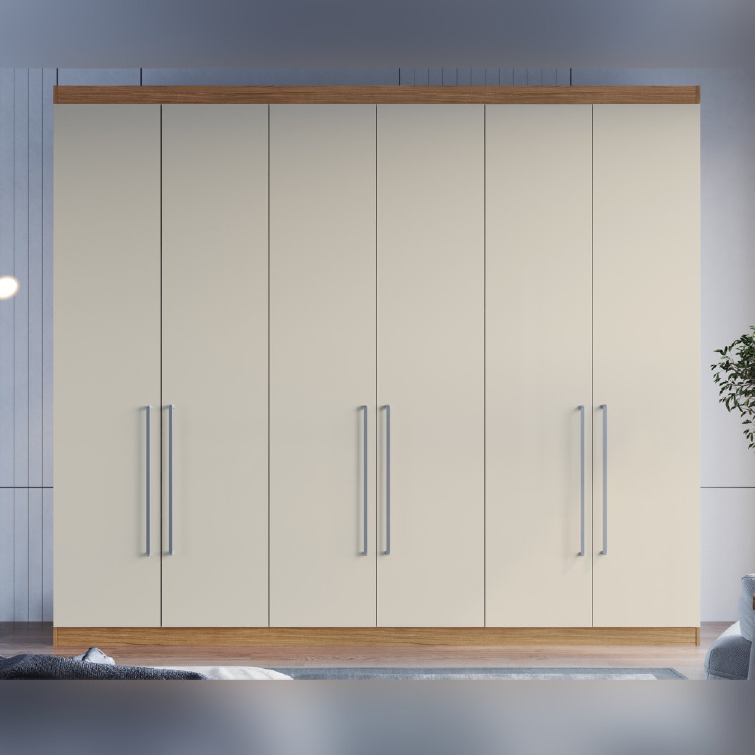 Guarda Roupa Casal 6 Portas 6 Gavetas RP5660 Decibal | MadeiraMadeira