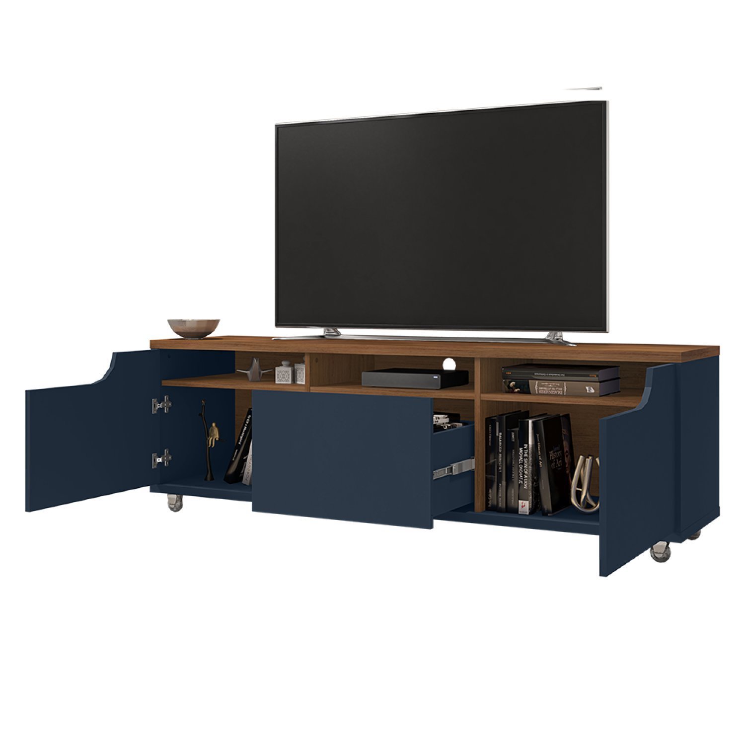 Rack para TV até 60 Polegadas 160cm 1 Gaveta 2 Portas Jersey Casa D | MadeiraMadeira