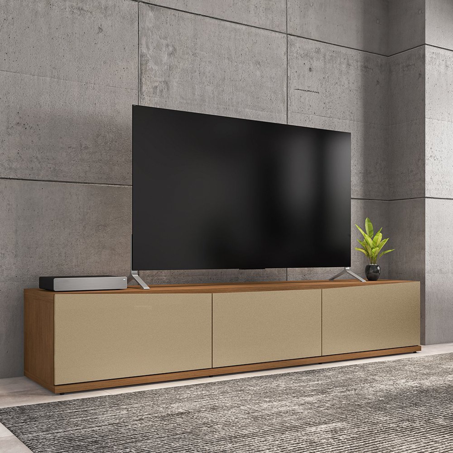 Rack Para TV até 60 Polegadas 180cm 2 Portas 1 Gaveta Eros Casa D ...