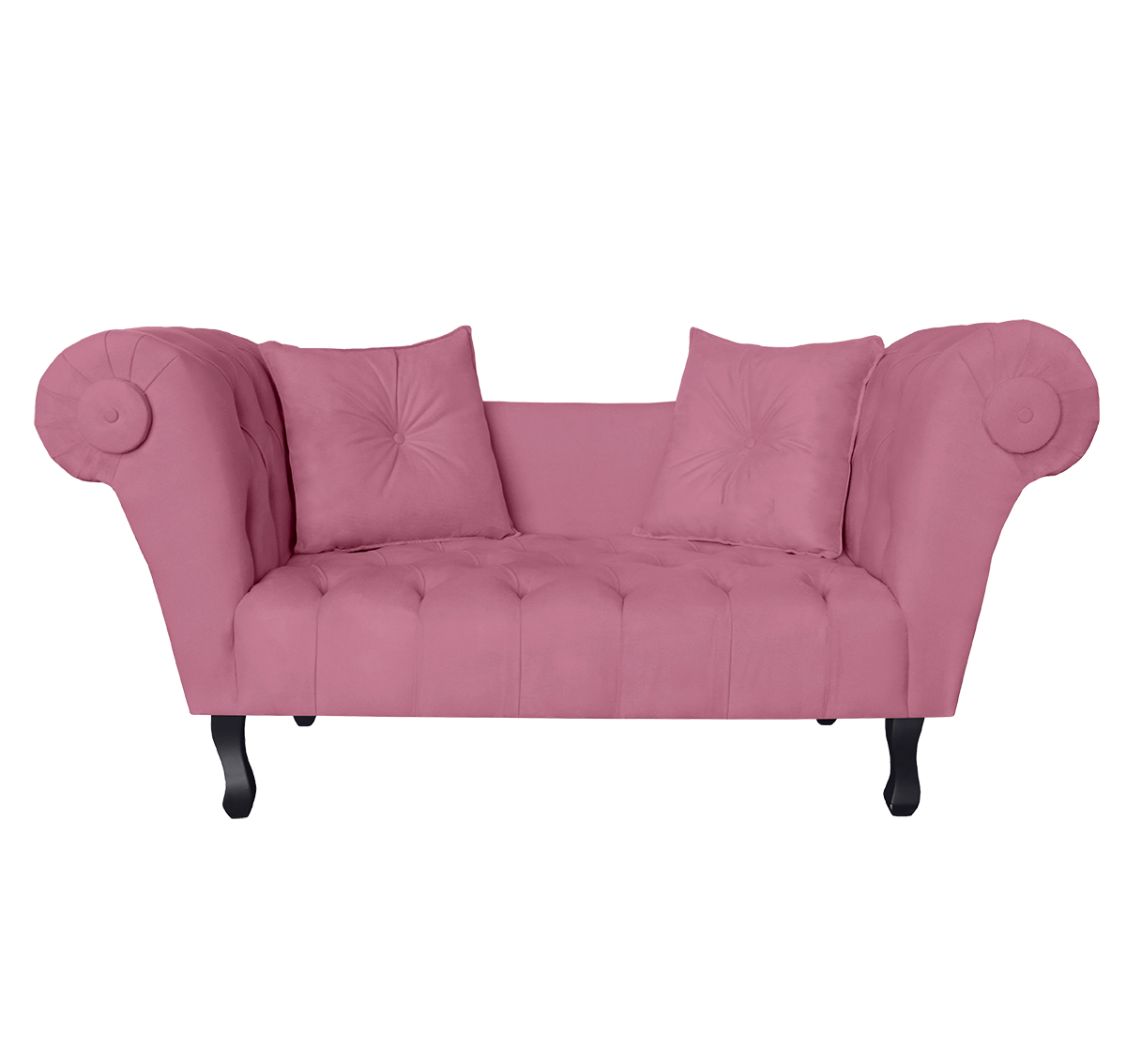 Recamier Sofá Decorativo Para Hall de Entrada Londres 160 Suede Rosa ...