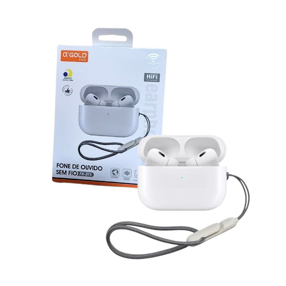 Fone de Ouvido In-ear Bluetooth 5.3 - A'gold Fn-bt5 | MadeiraMadeira