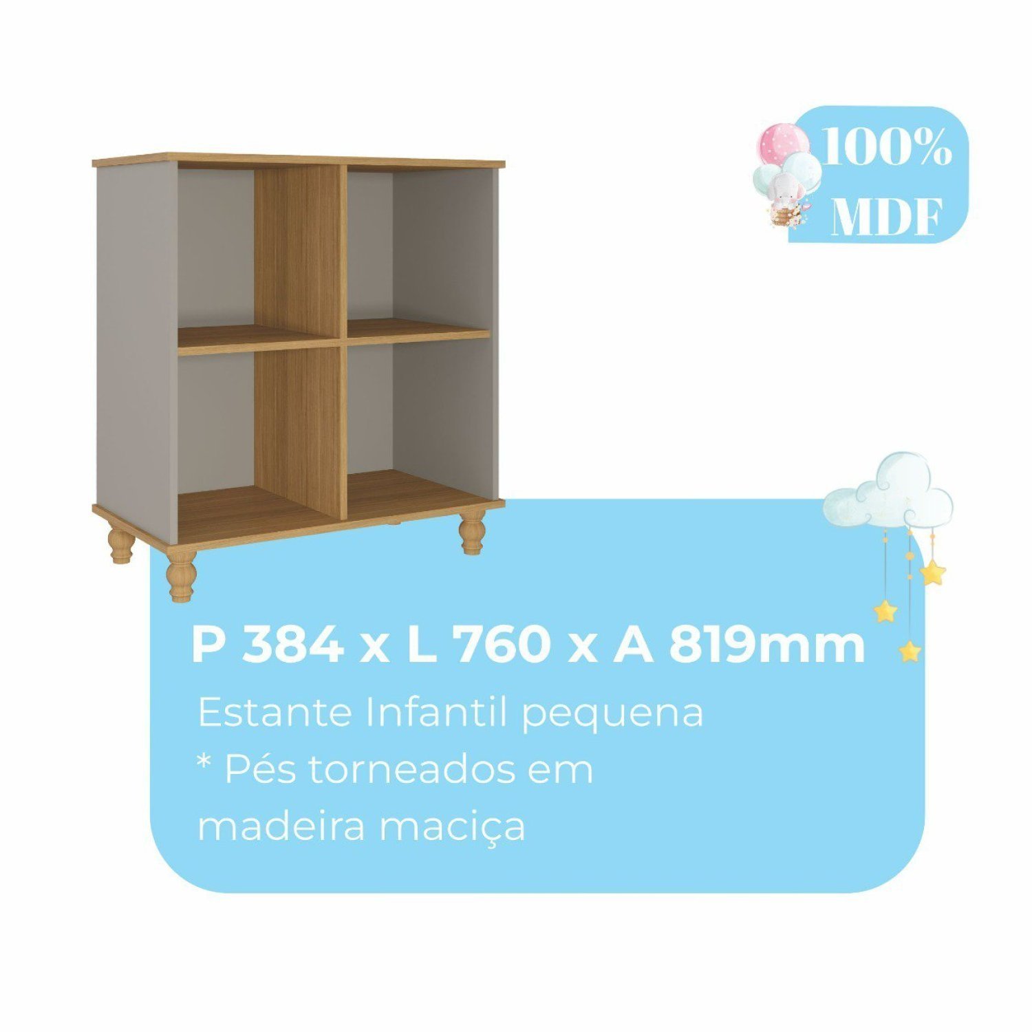 Conjunto Quarto de Bebê Completo Berço 2 Em 1 Cômoda Estante Nicho ...